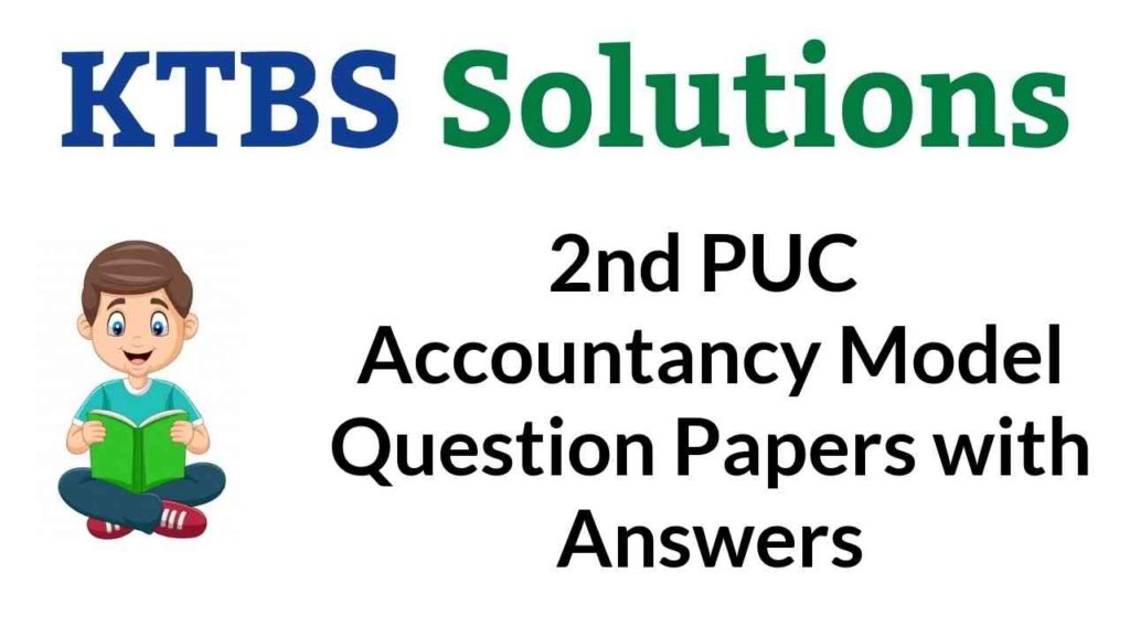 2nd PUC Accountancy Model Question Papers With Answers 2021 22